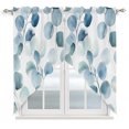 Green Eucalyptus Swag Curtain Valance for Window 2 Panels Leaves Spring ...