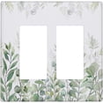 Green Eucalyptus Switch Cover, 2 Gang Double Rocker/GFCI Wall Plate for ...