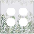 Green Eucalyptus Switch Cover, 2 Gang Double Rocker/GFCI Wall Plate for ...