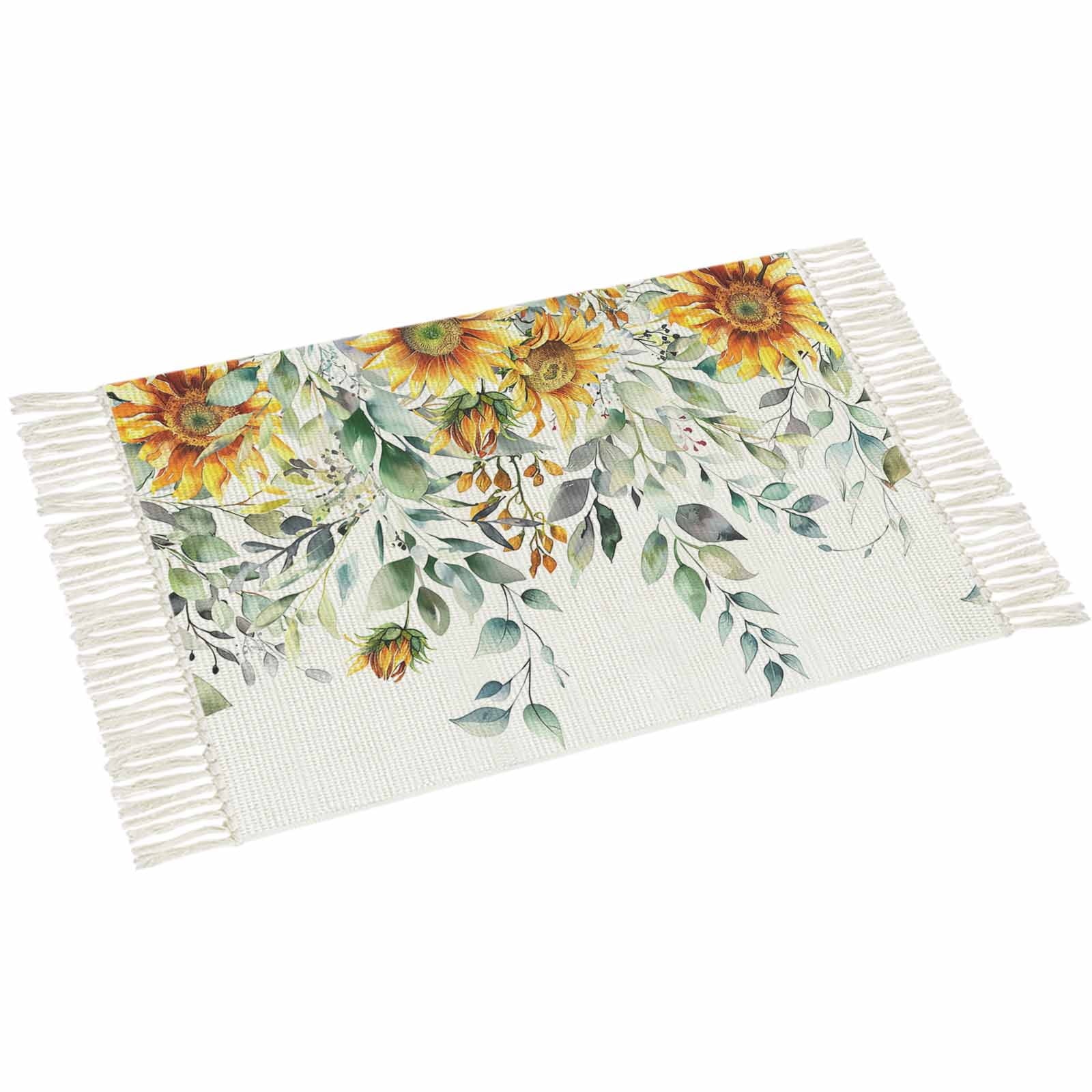 Green Eucalyptus Washable Bath Rug - 2x3 Entry Rug Washable Indoor ...