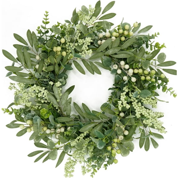 Green Eucalyptus Wreaths for Front Door Spring Summer Wreath with ...