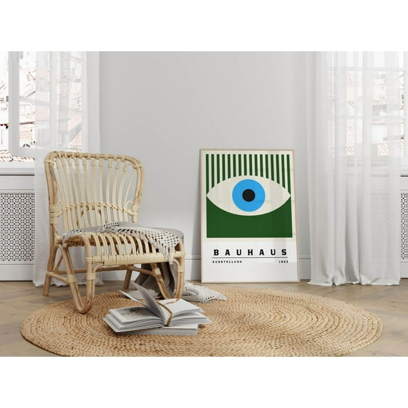 Green Eye Bauhaus Art Print: Mid Century Modern Wall Decor #1498 ...