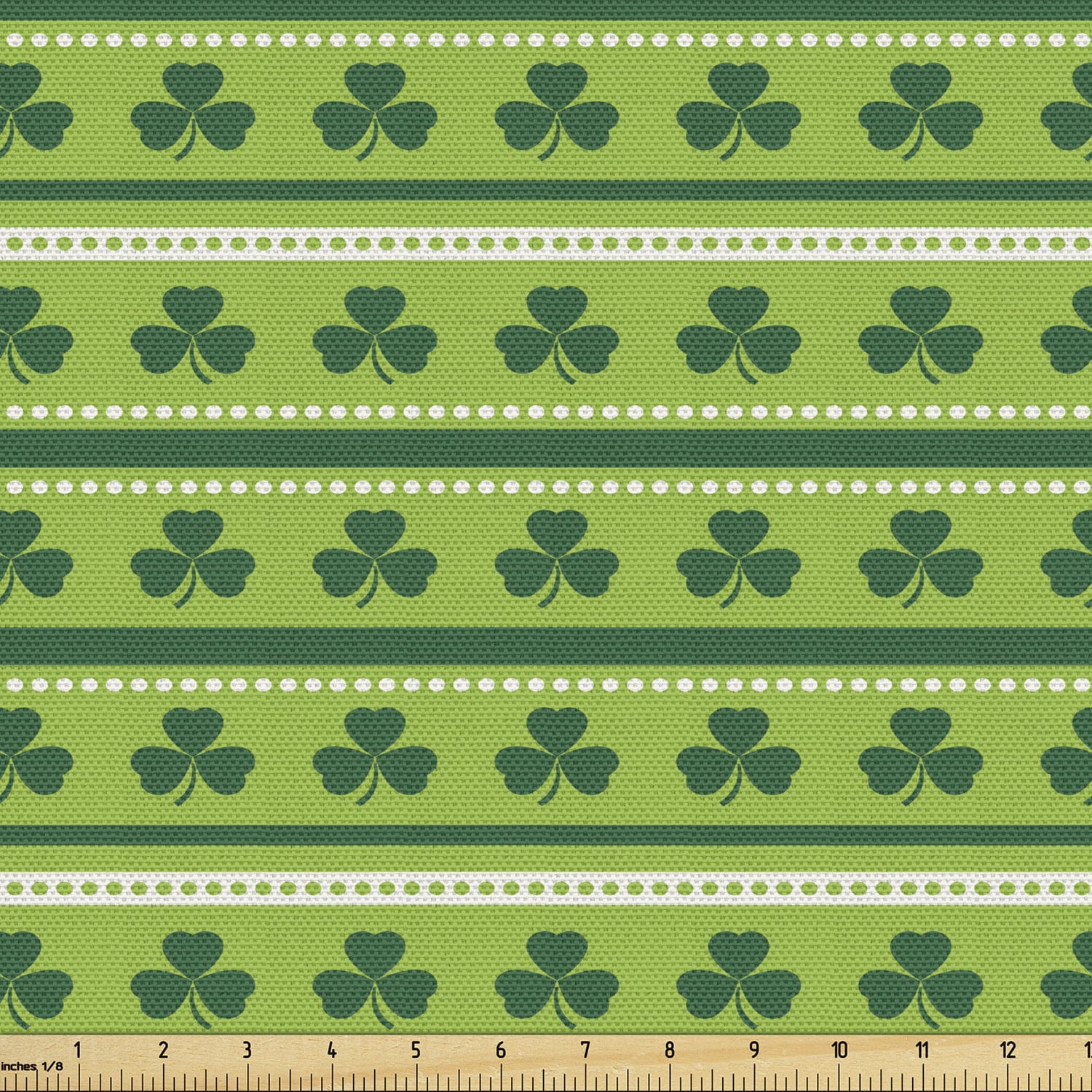 Ambesonne Green Fabric by the Yard Upholstery, Traditional Irish ...