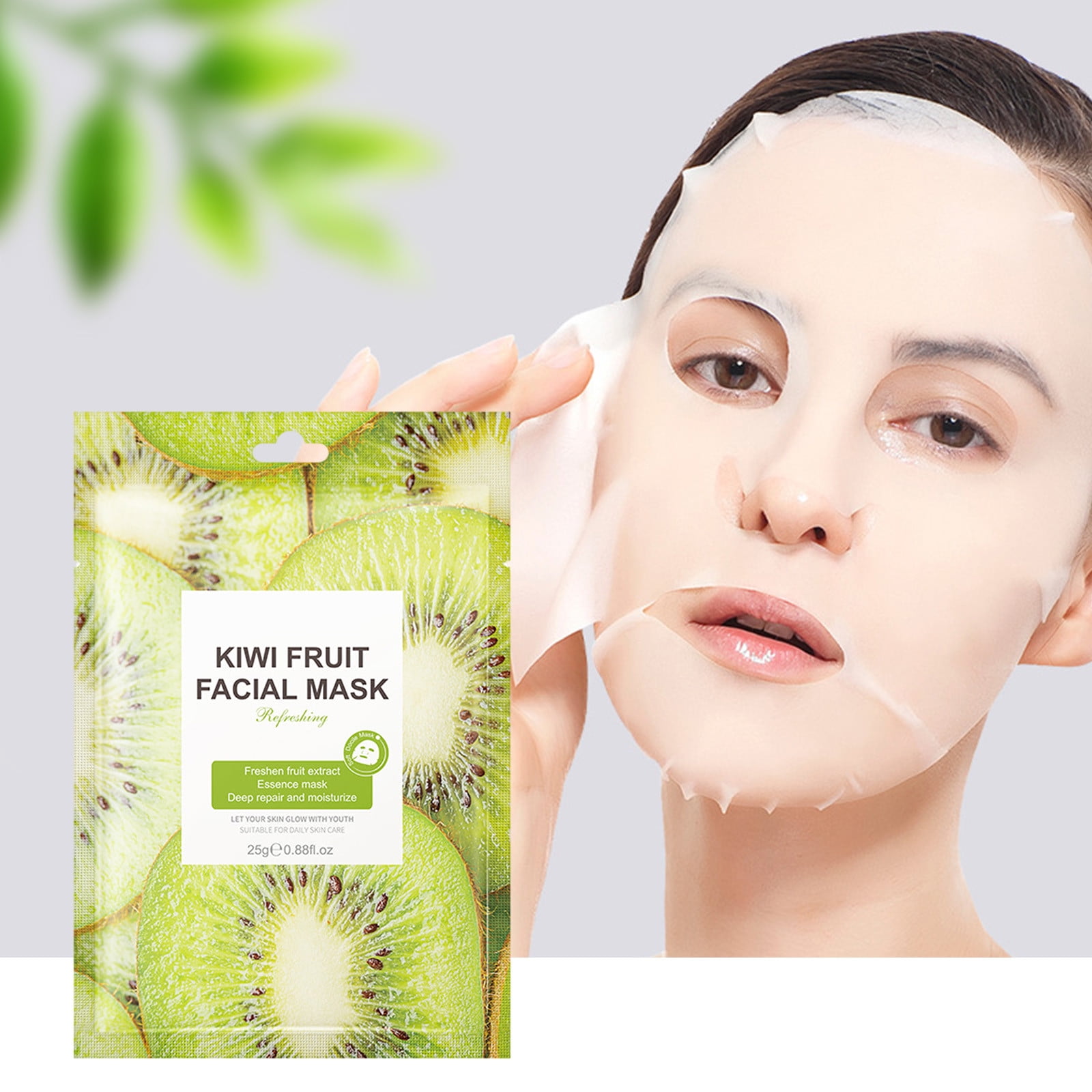 Green Facial Mask for Night Care, Hydrating Sleep Mask with Sodium ...