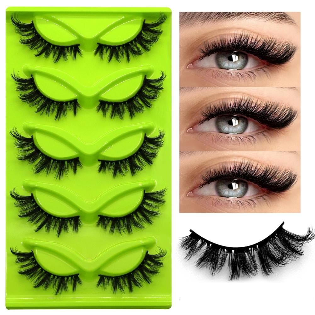 Green False Eyelashes Thick Curled Artificial Eyelashes рщ *π Y7W1 ...