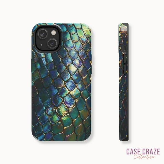 Green Faux Reptile Texture Chic Phone Case 17 16 15 14 13 12 11 Pro Max ...