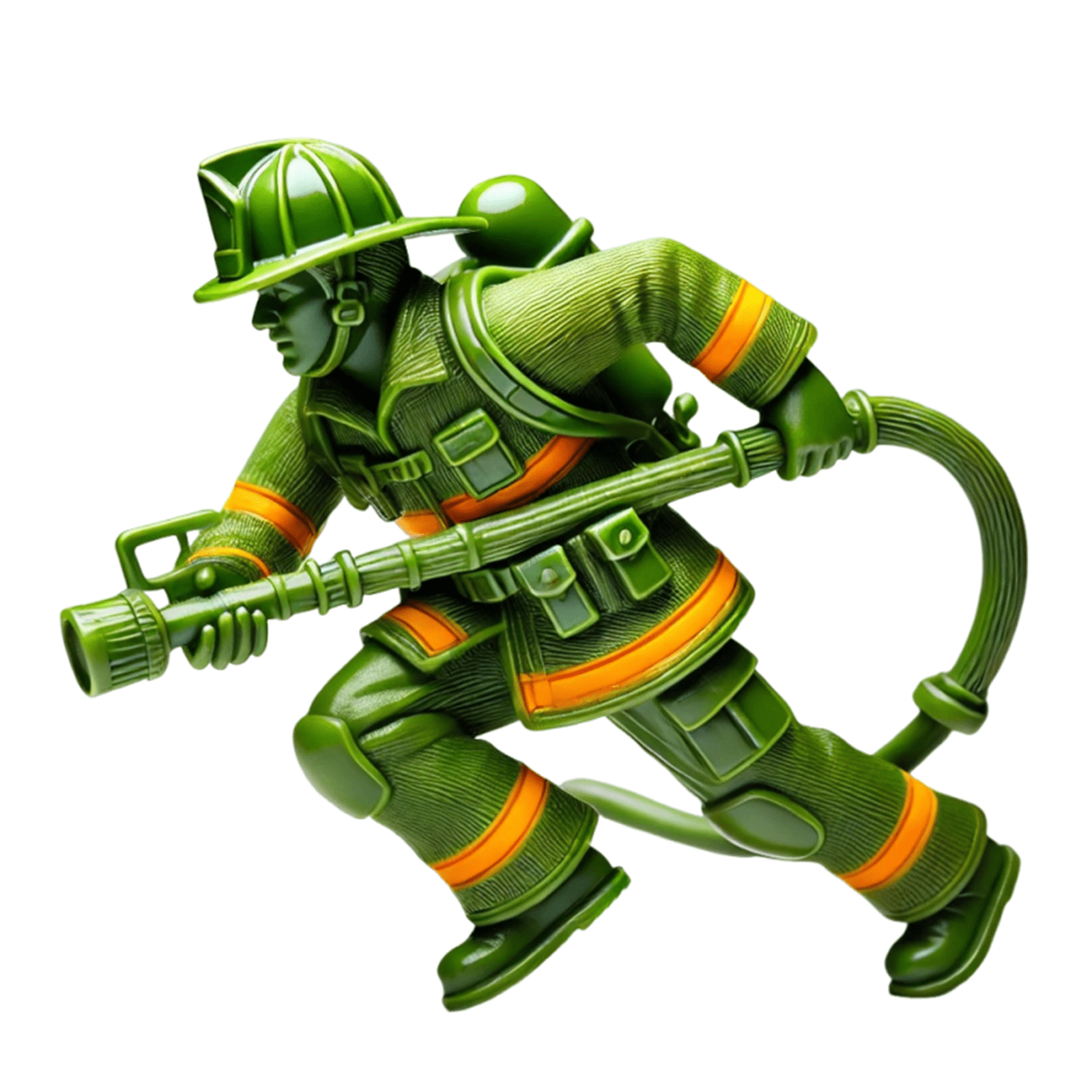 Green Firefighter Soldier Resin Craft Ornament Set (5 Pieces ...