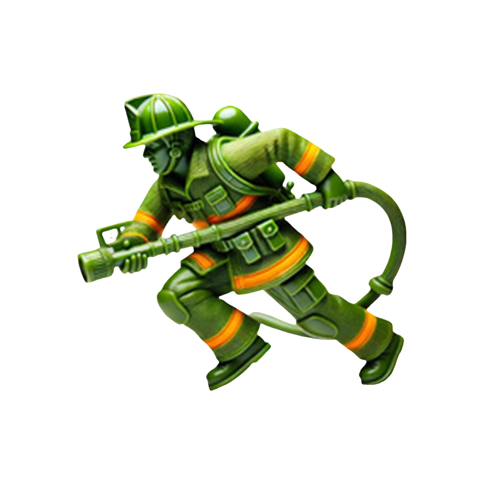 Green Fireman Soldier - Firefighter Figurines, Funny Green Army Man ...