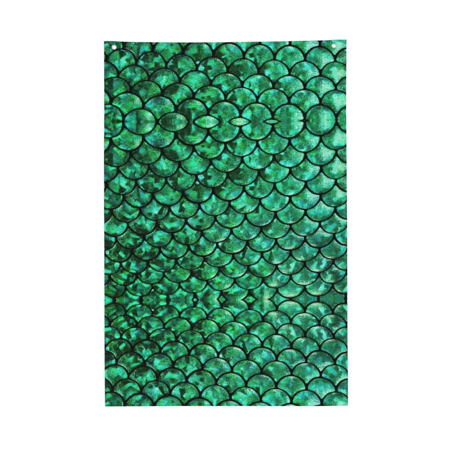 Green Fish Scales Print Garden Flag Home Decor For All Seasons ...