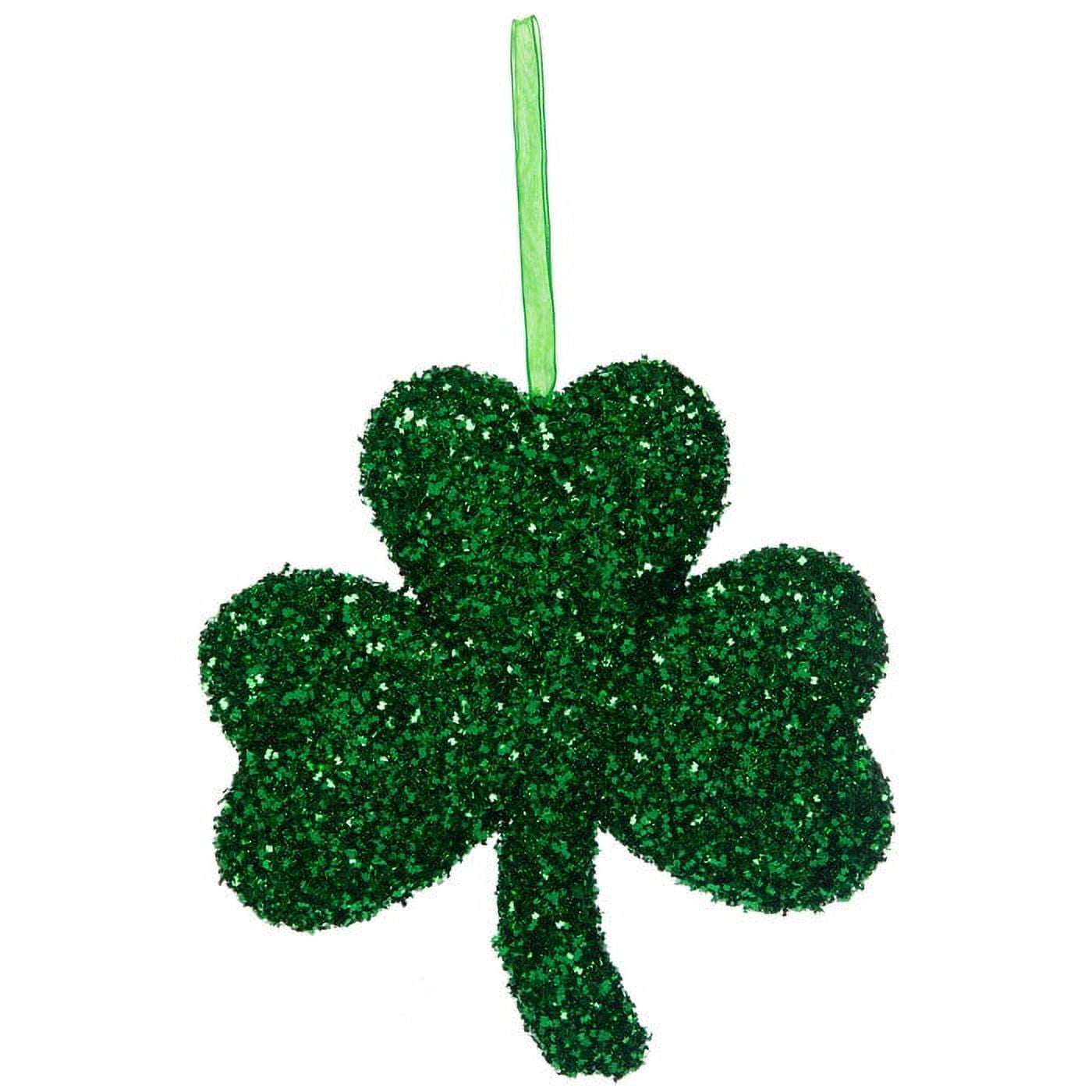 Green Flocked Shamrock Wall Decoration St Patrick's Day Home Decor ...