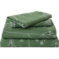 Green Floral Sheet Set Queen, Botanical Rustic Pattern Bed Sheets Boho ...