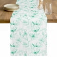 Green Flower Table Runner 120 Inches Long Farmhouse Dress Scarves ...