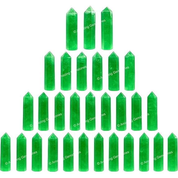 Green Fluorite Crystal Points, Healing Crystals for Crafts, Crystal ...