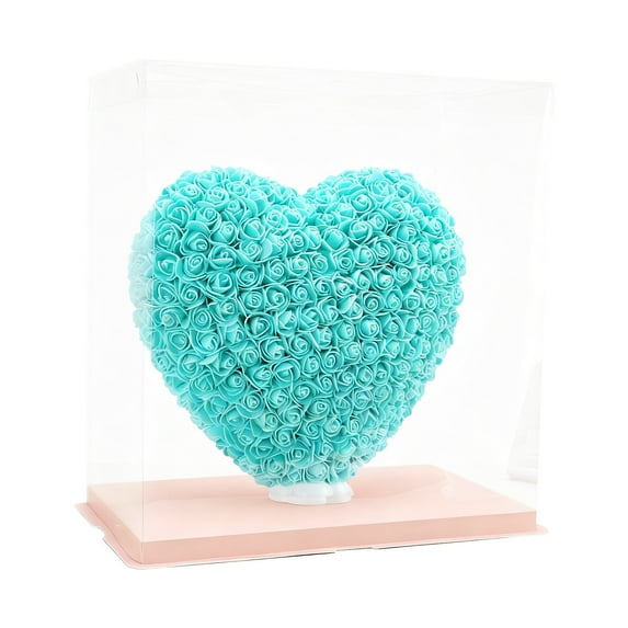 Green Foam Rose Heart Gift Box With Three Dimensional Arrangement ...