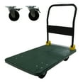 Green Foldable Platform Push Hand Truck 880 LBS Weight Capacity with 2 ...