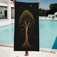 Green Foliage Pattern Beach Towel - Perfect for Pool Travel & Bath ...