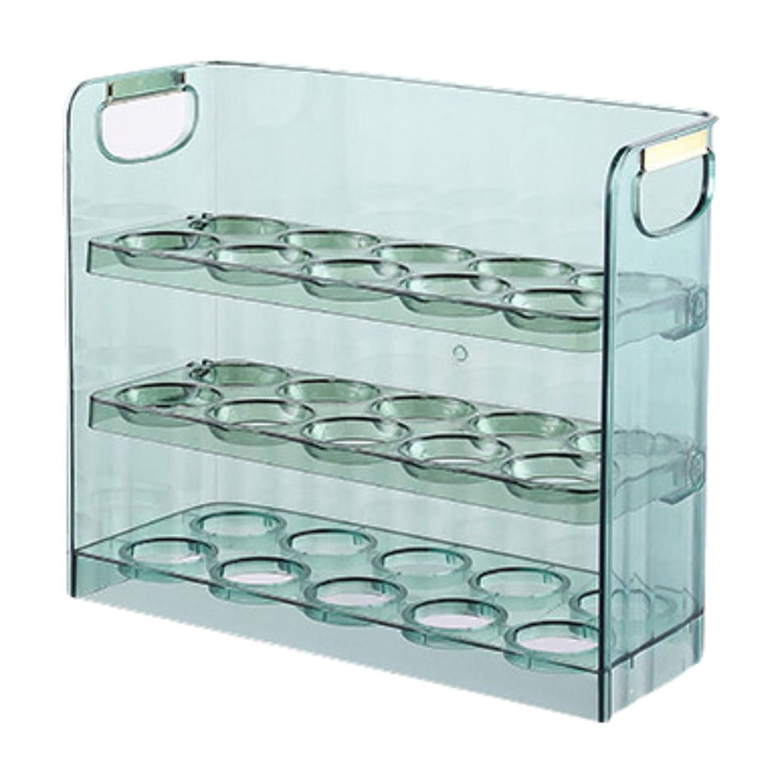 Green Food Grade Folding Flip Eggs Storage Box 10.2X8.5X3.9 Inches ...