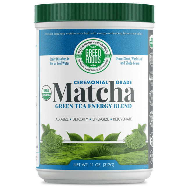 Green Foods Ceremonial Grade Matcha Green Tea Energy Blend 11 oz Pwdr ...