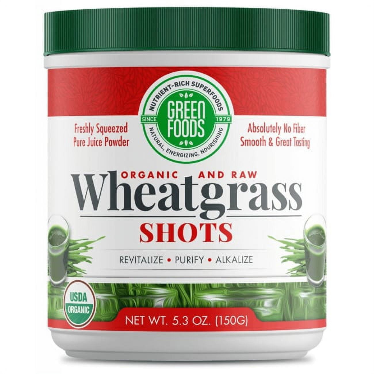 Green Foods Organic and Raw Wheatgrass Shots 5.3 oz Pwdr - Walmart.com