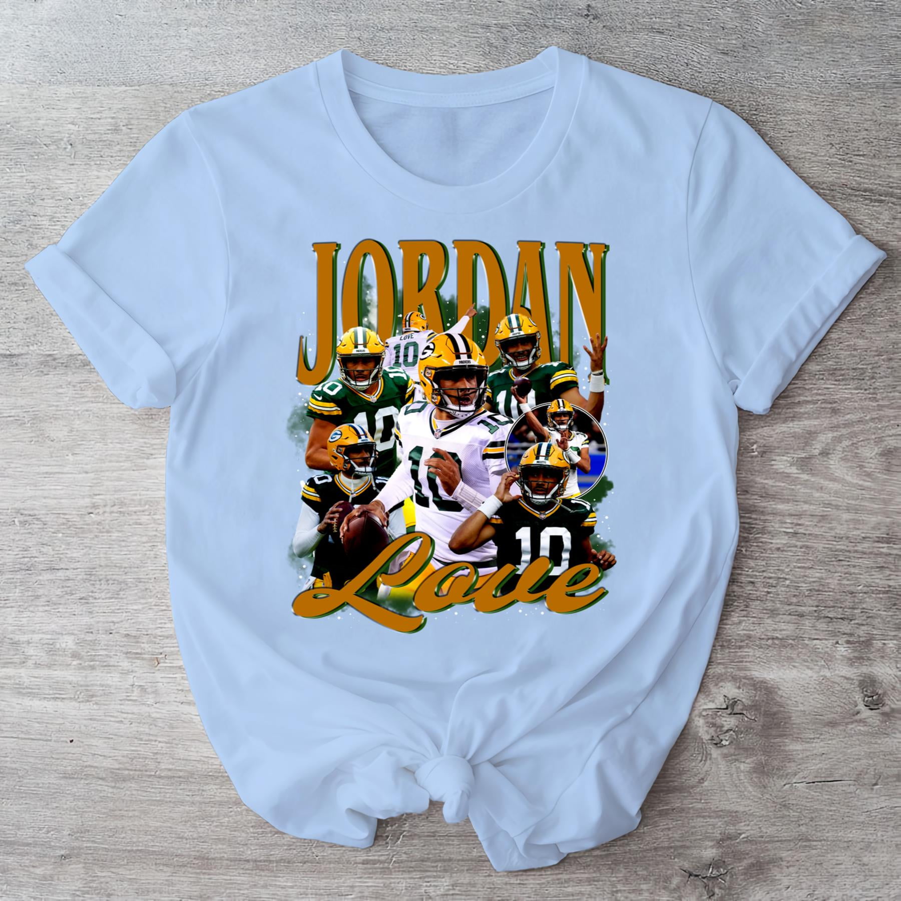 Green Football Star Tribute Shirt – 90s Style Retro QB Fan Graphic Tee ...