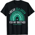 Green For My Brother Stuttering Awareness Love Support Unisex T-Shirt ...