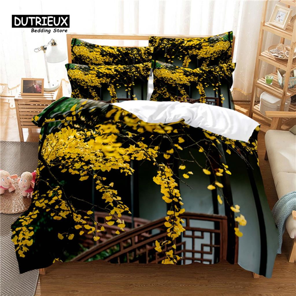 Green Forest Bedding Set 3Pcs Duvet Cover Set Soft Comfortable ...