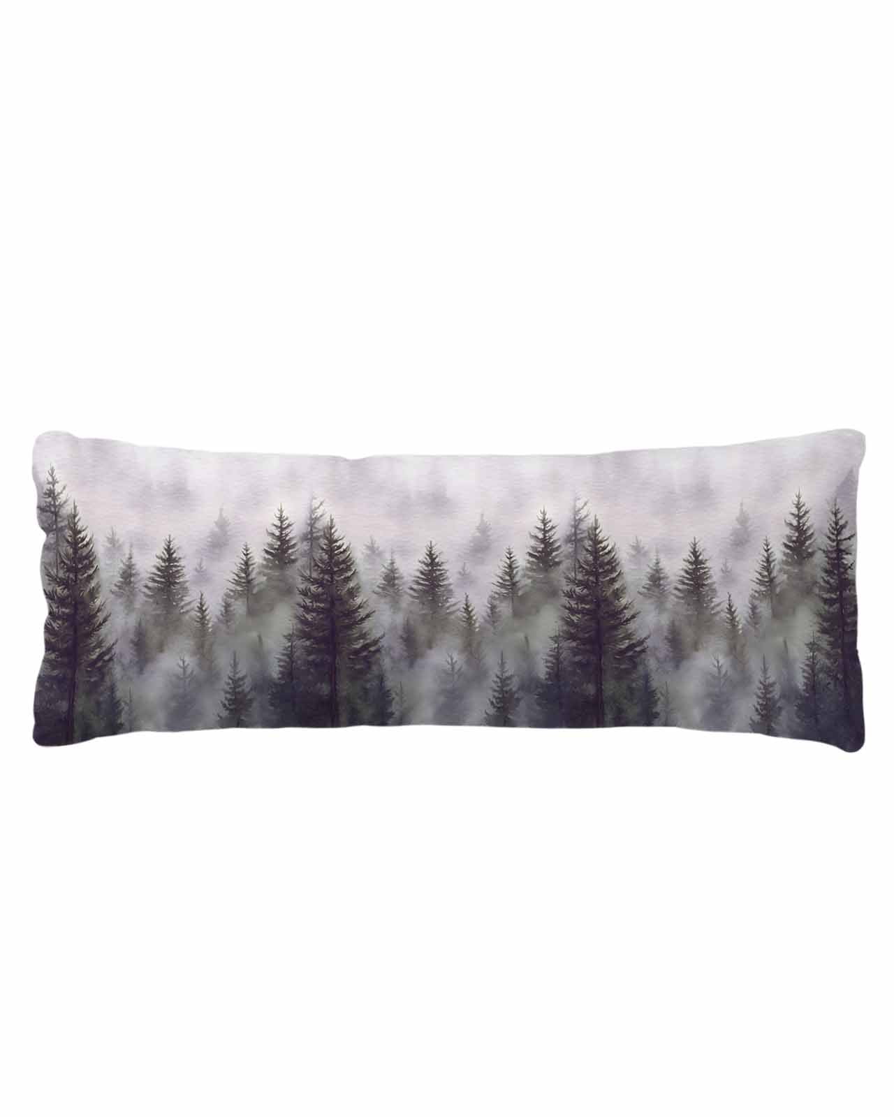 Green Forest Body Pillow Cover 20 x 54 Inch Decorative Pillow Cover ...