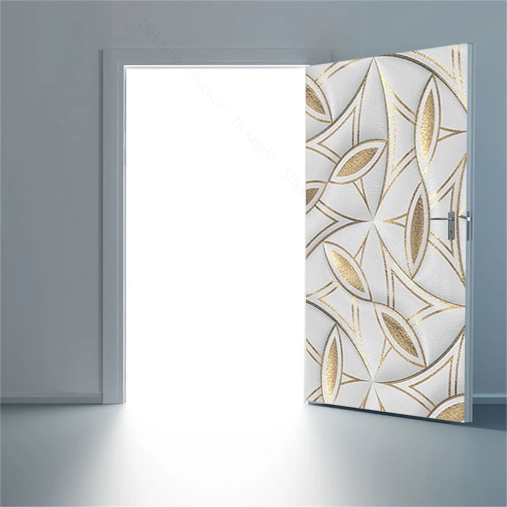 Green Forest Bridge Self-adhesive Door Wallpaper 3D PVC Home r Sticker ...