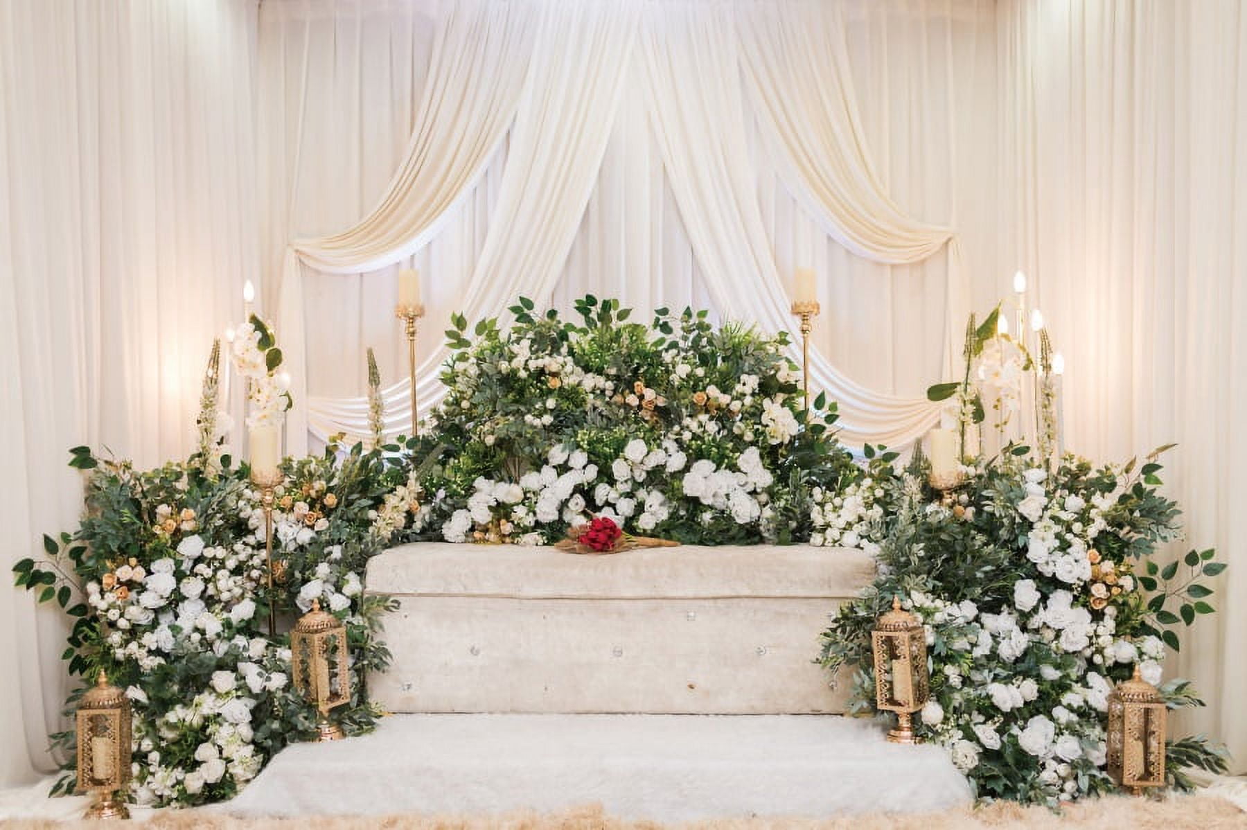 Green Forest Flower Wedding Arch Backdrop Outdoor Ceremony Party Bridal ...