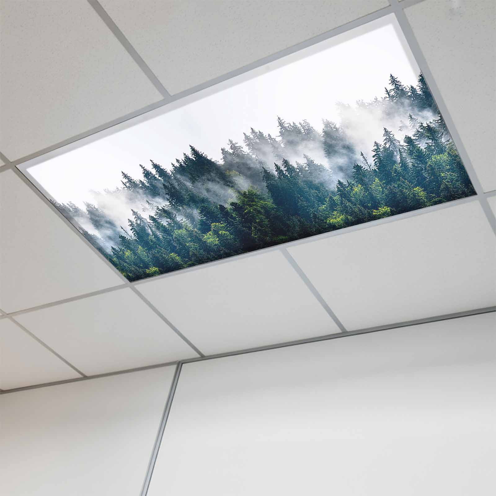 Green Forest Fluorescent Light Covers, Natural Landscape Modern ...