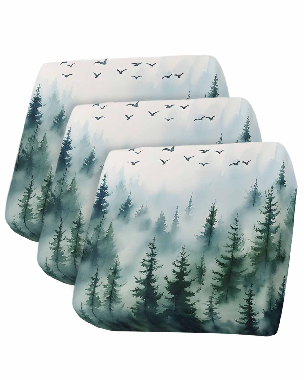 Green Forest Fog Sofa Couch Cushion Covers Washable, Removable ...