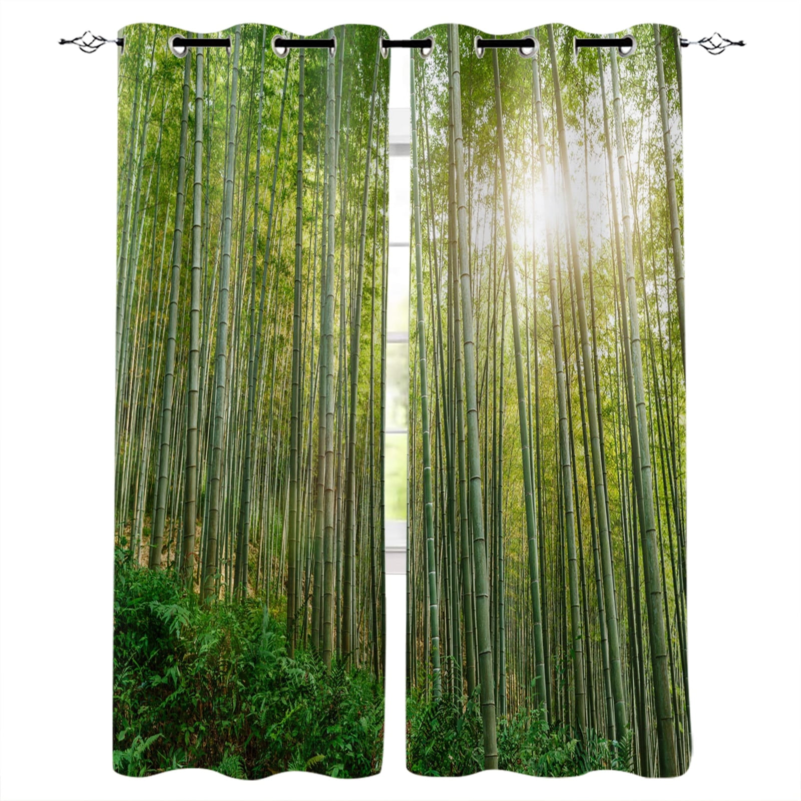 Green Forest Jungle Curtains For Living Room Window Curtain For Bedroom ...