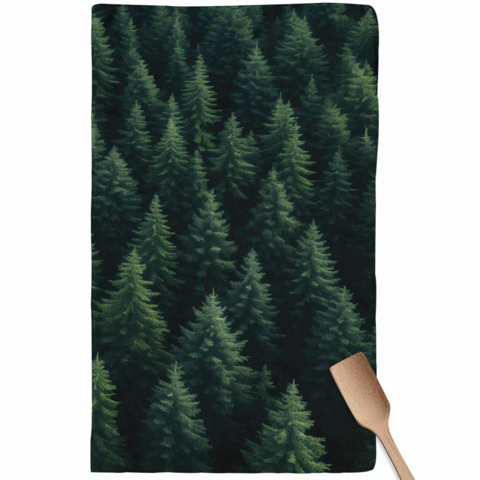 Green Forest Kitchen Towel Dish Cloths Set of 1, Microfiber Soft ...