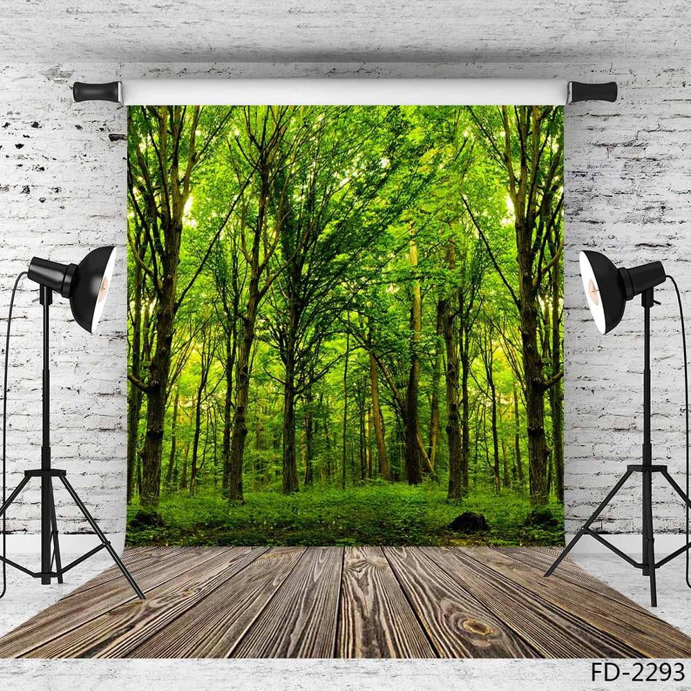 Green Forest Lawn Photographic Backgrounds Vinyl Backdrops Woodland ...