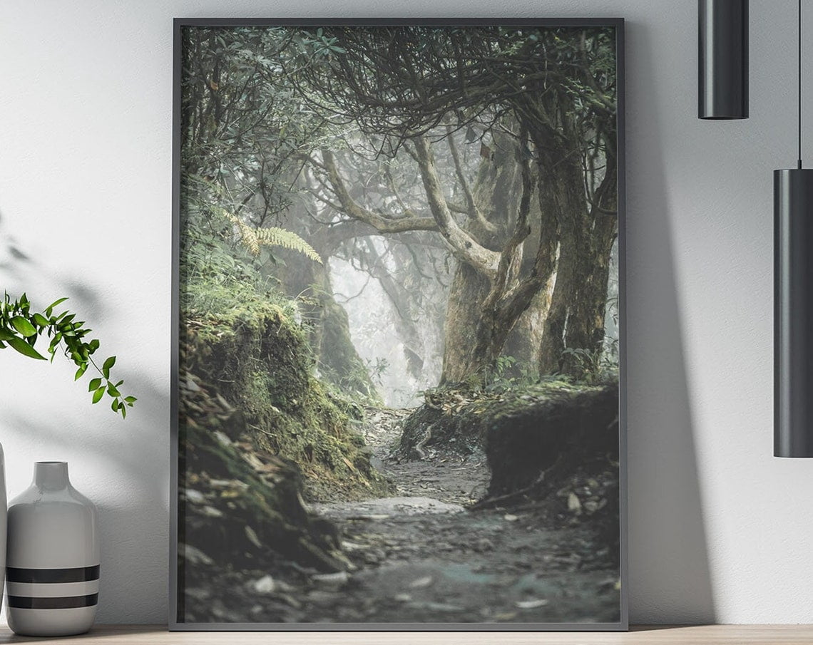 Green Forest Poster, Poster Print, Wall Decor, Nature Art, Landscape ...
