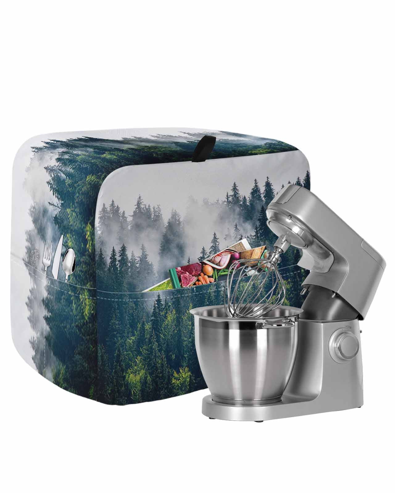 Green Forest Stand Mixer Dust Cover with Storage Pocket & Handles ...