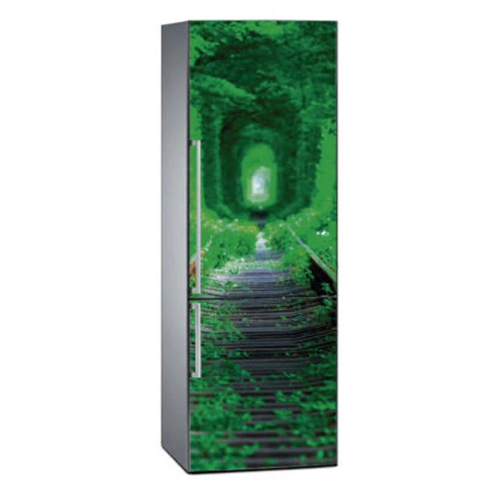Green Forest Woods Fridge Mural Sticker Waterproof Self Adhesive ...