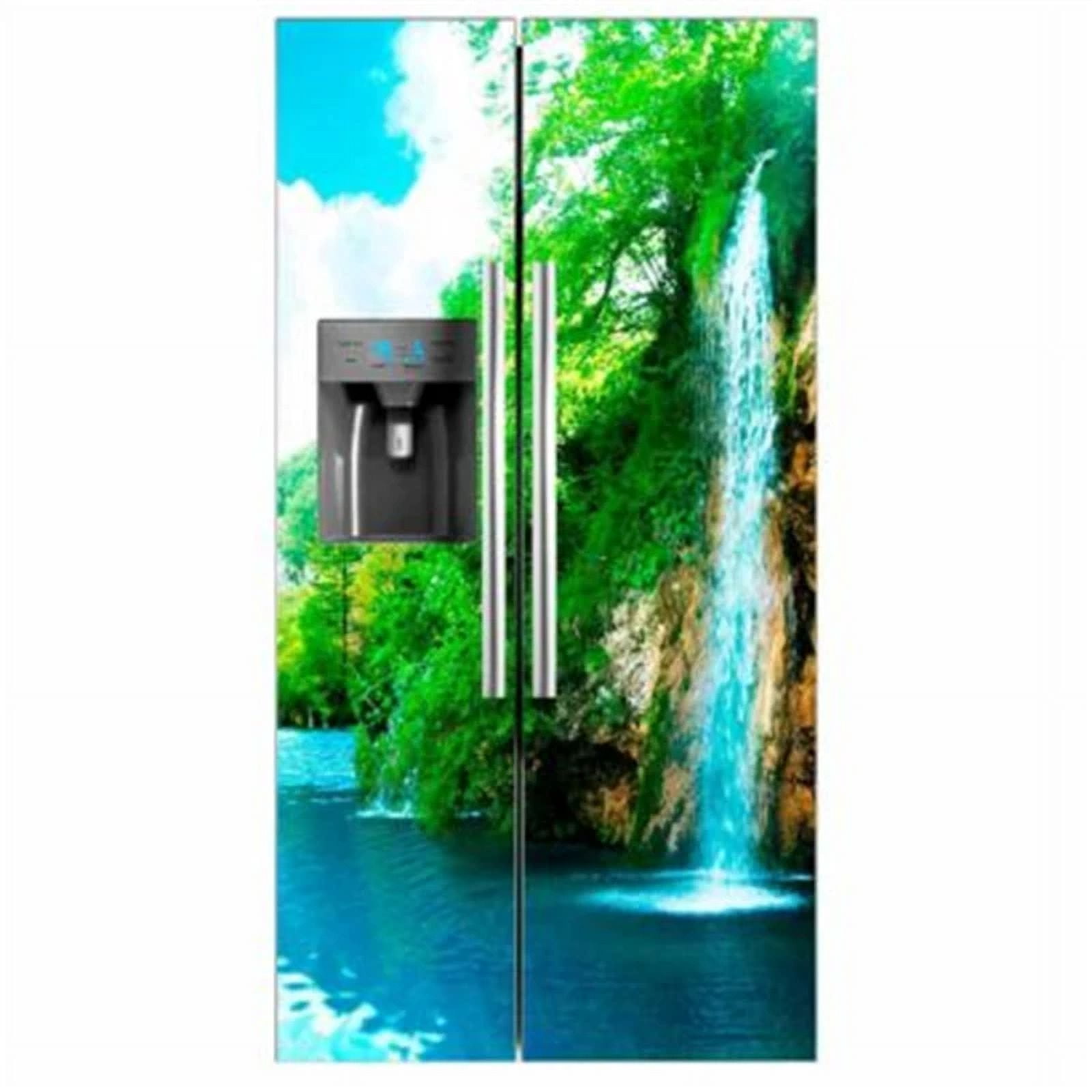 Green Forest Woods Fridge Mural Sticker Waterproof Self Adhesive ...