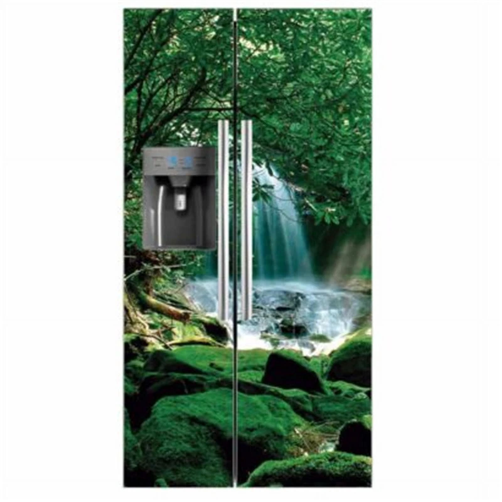 Green Forest Woods Fridge Mural Sticker Waterproof Self Adhesive ...