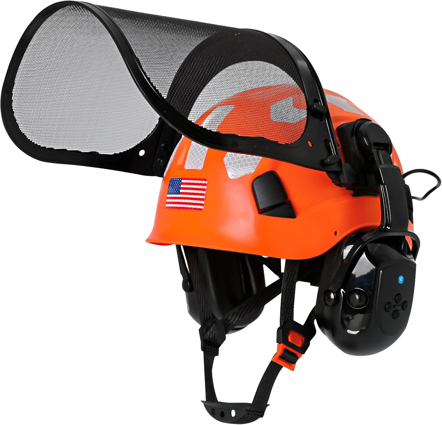 Green Forestry Chainsaw Helmet with Face Shield and Ear Muffs ...