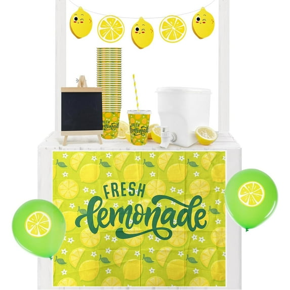 Green Fresh Lemonade Stand Supplies, Lemonade Stand Kit, Includes 3.5L ...