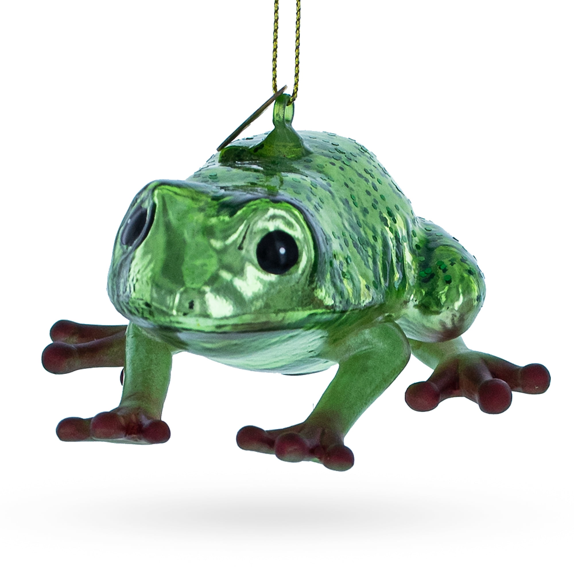 Green Frog Blown Glass Christmas Ornament - Walmart.com