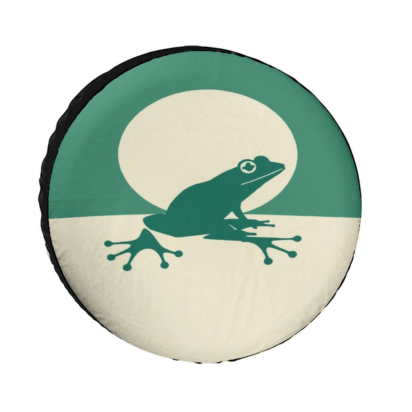 Green Frog Moonlit Night Spare Tire Cover Weatherproof Wheel Camper ...