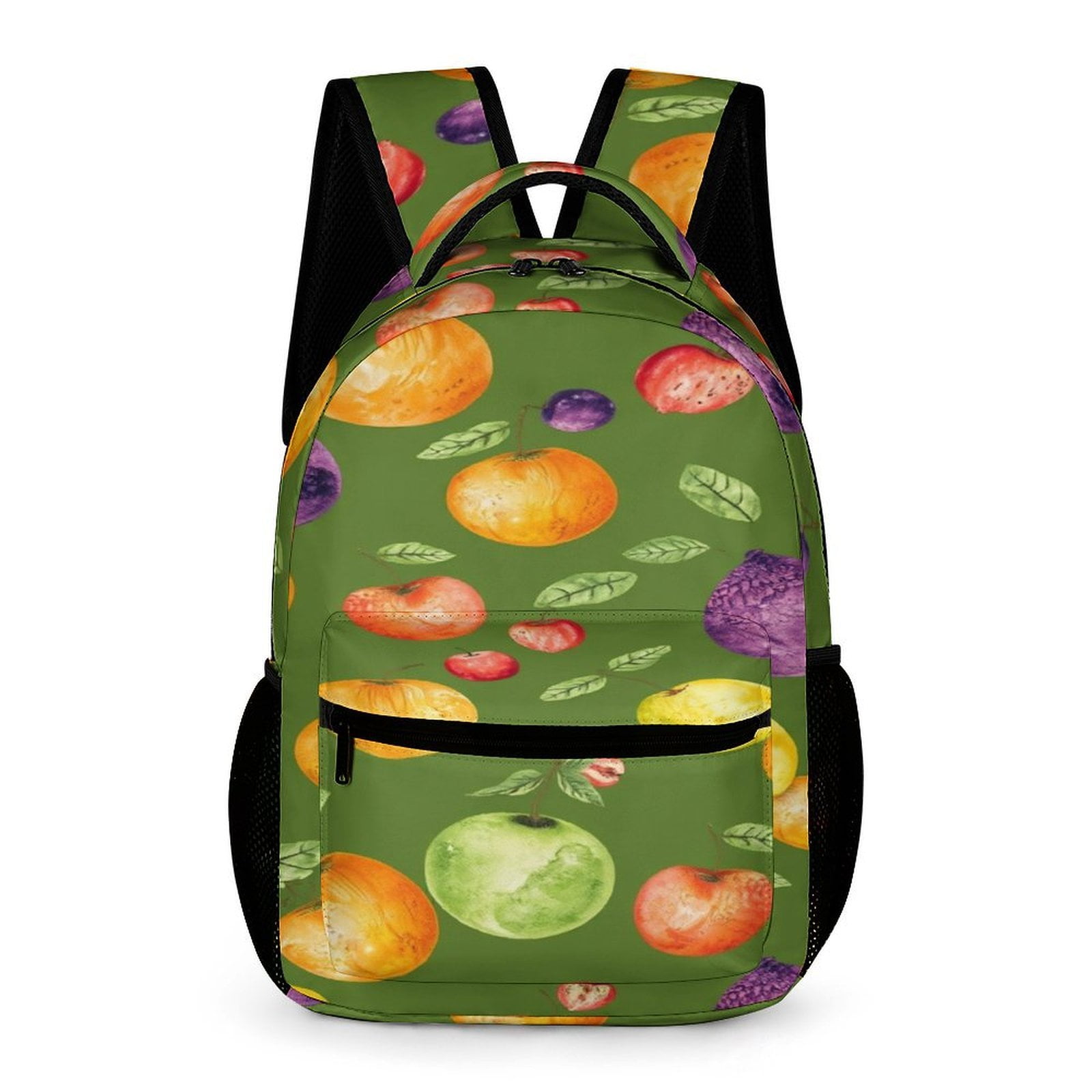 Green Fruit Pattern Woman Backpacks Bookbag Fashion Students School ...