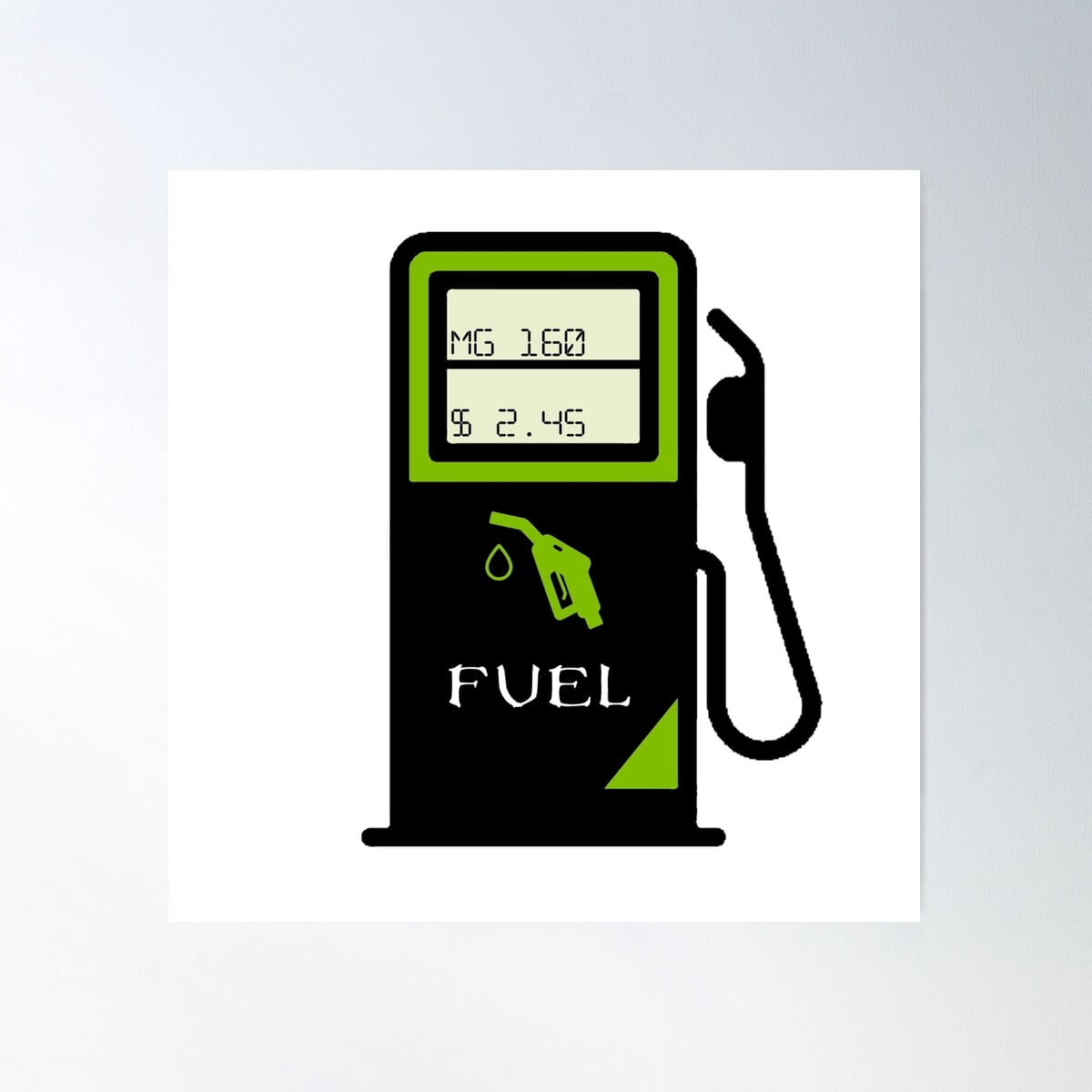 Green Fuel Energy Drink Gas Station Poster Wall Art, Modern Wall Decor ...