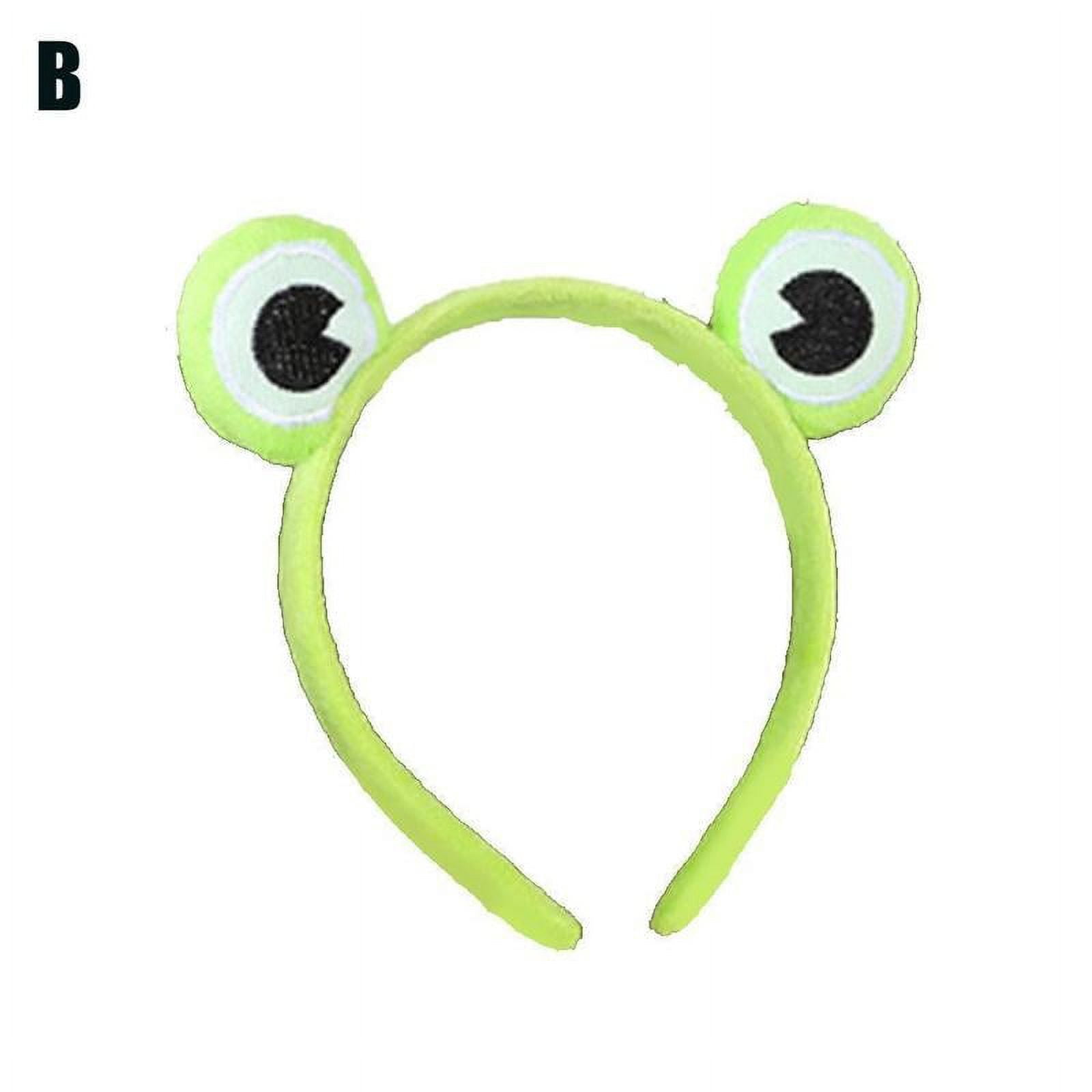 Green Funny Frog Makeup Headband Wide-brimmed Elastic Hairbands Cute ...