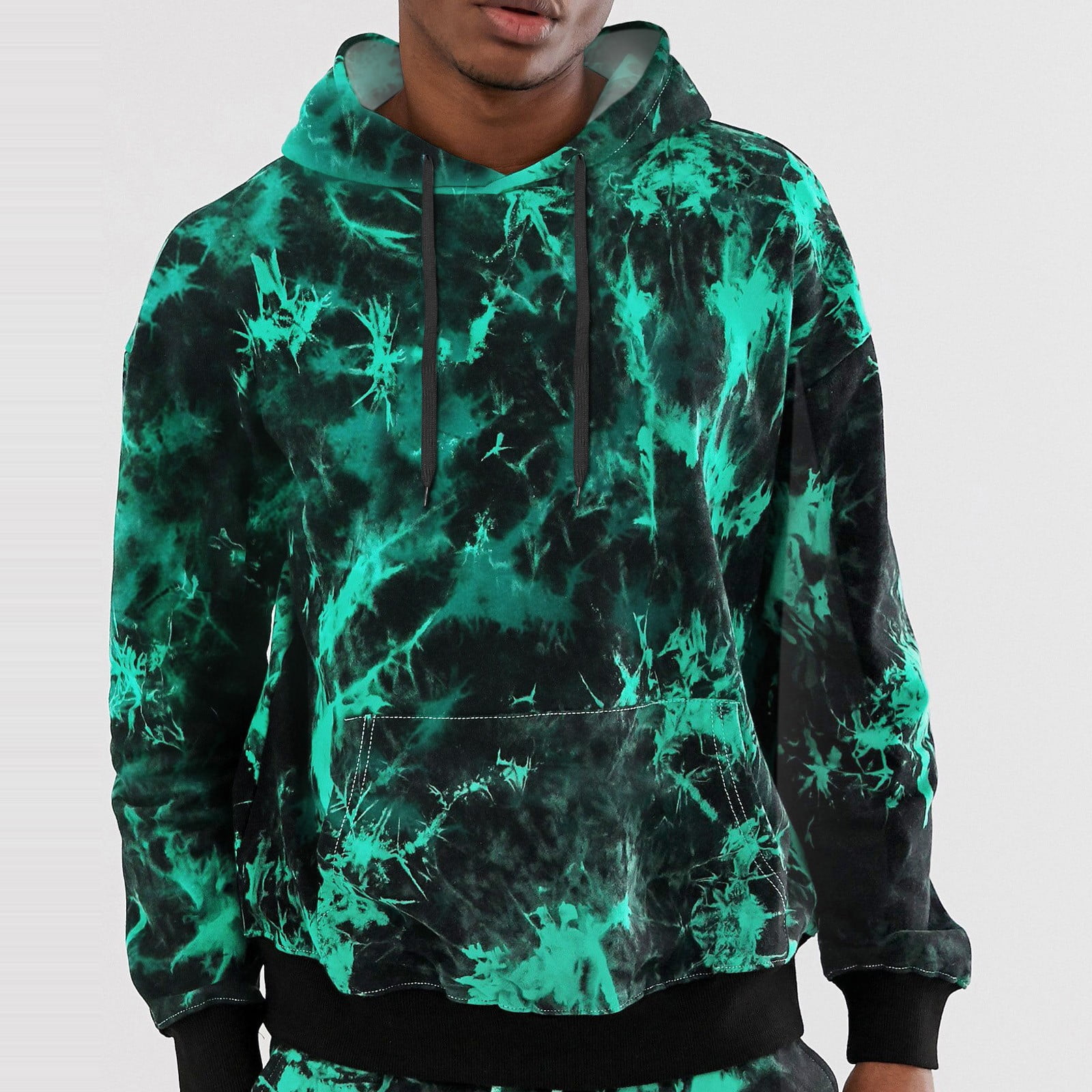 Green Funny Hoodies, Polyester Mens Zip Up Hoodie, Crewneck Sweatshirts ...