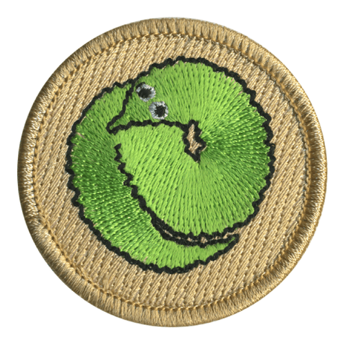 Green Fuzzy Worm Patrol Patch (Sew-on) - ClassB - Walmart.com