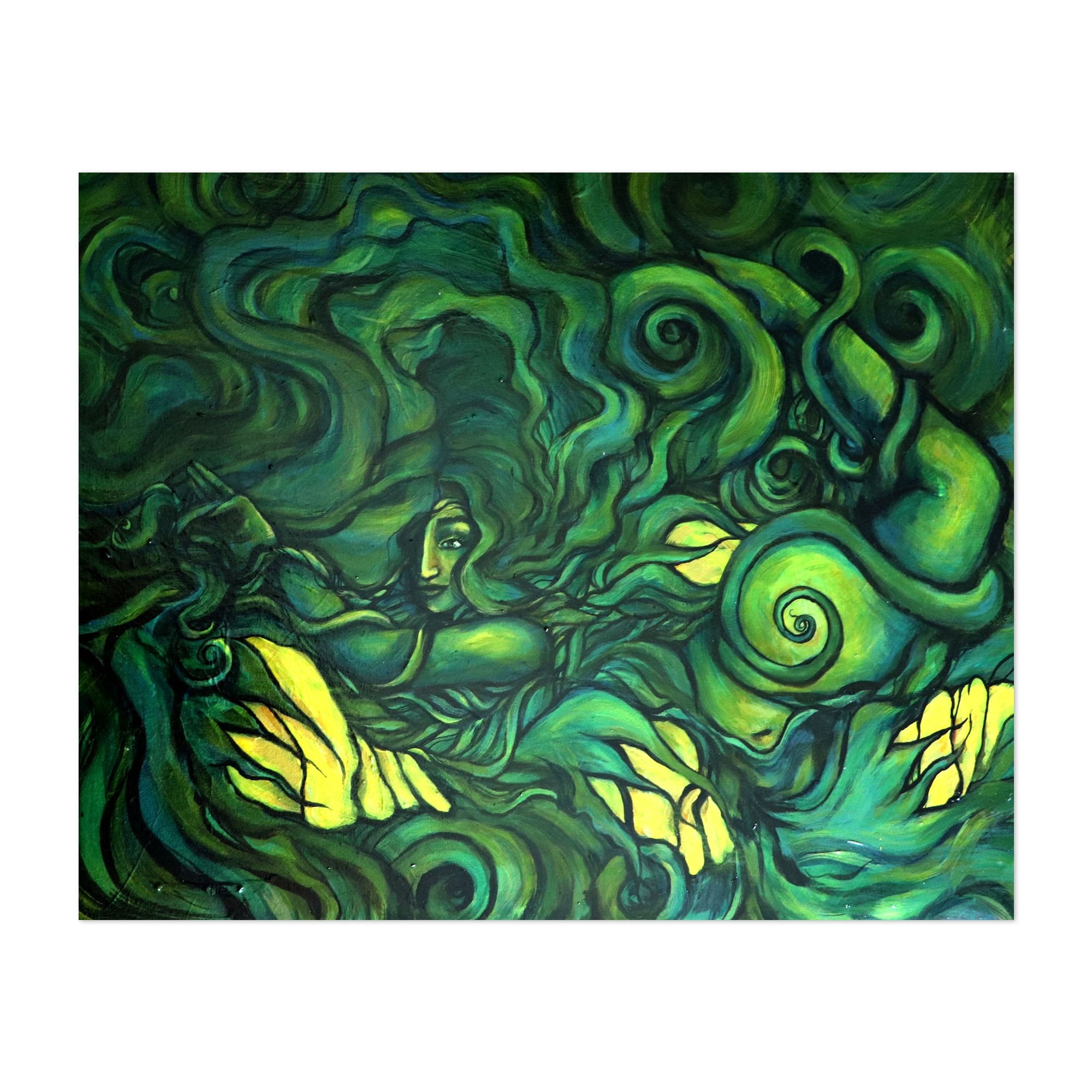 Green Gaia Goddess - Marshall Michigan Painting Surrealism Psychedelic ...