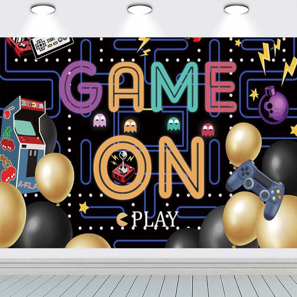 Green Game school Backdrop Background Banner Birthday Party Supplies ...